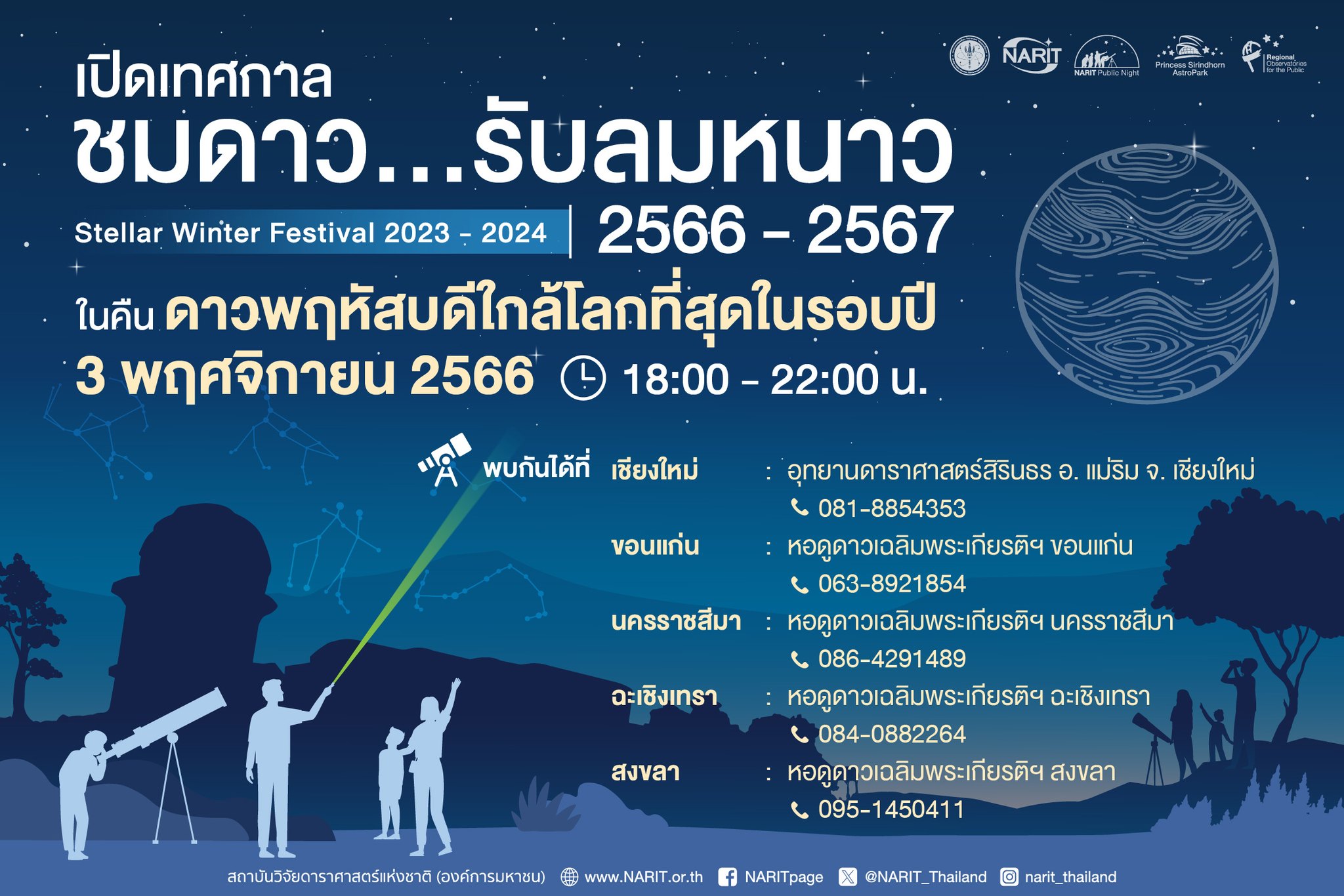 เตรียมตัวให้พร้อม ! เทศกาลชมดาว...รับลมหนาว 2566-2567