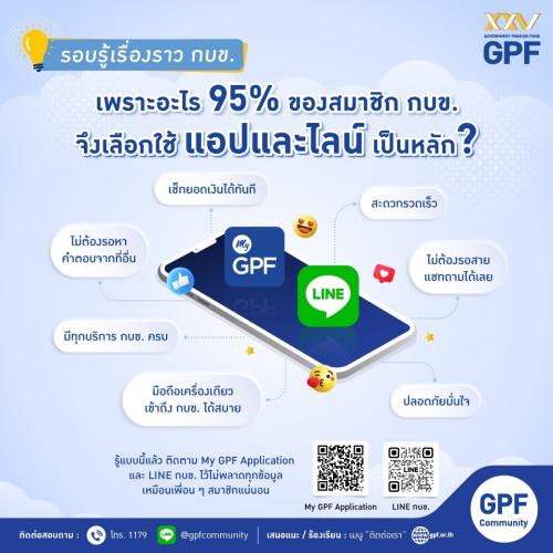 รอบรู้เรื่องราว กบข. สมาชิกกว่า 95% เลือกใช้ My GPF App และ LINE กบข. ...